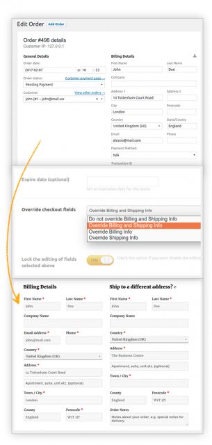 Edit the shipping and billing address when creating the quote – Oz Robotics