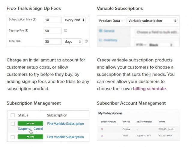 WooCommerce Subscriptions Features – Oz Robotics