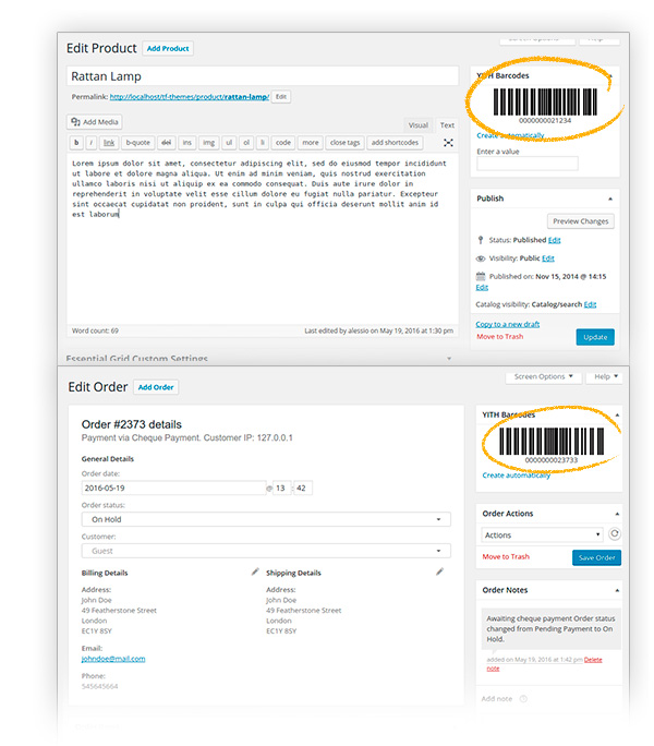 Assign bar codes and qr codes to orders and products – Oz Robotics