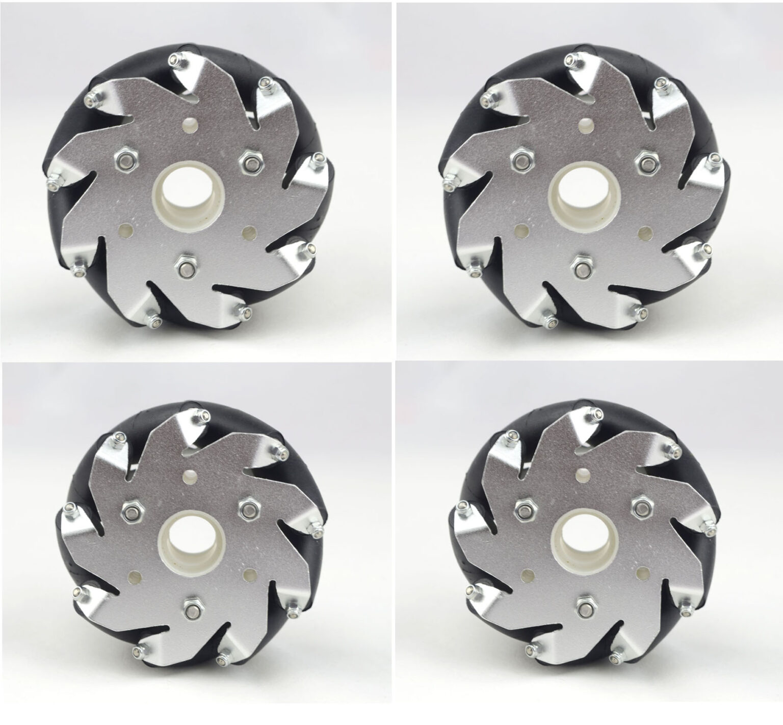 60mm LEGO Compatible Mecanum Wheels with 4 pieces and Bearing Rollers ...