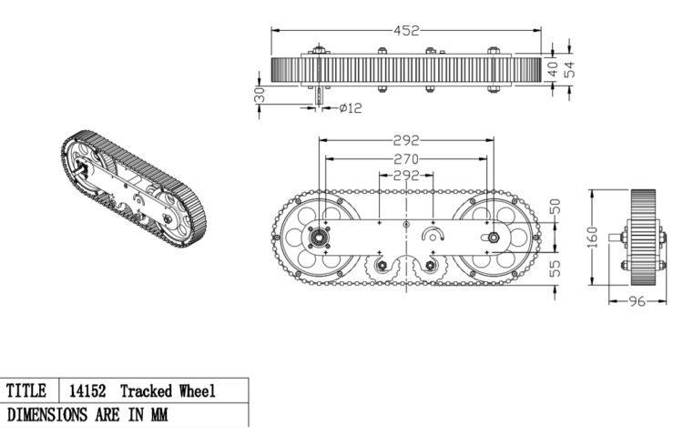 A Set of Large Tracked Wheels Tank Wheel include 2 Pieces – 14152 – Oz ...