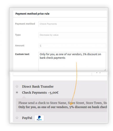 Add notes to the available payment methods – Oz Robotics