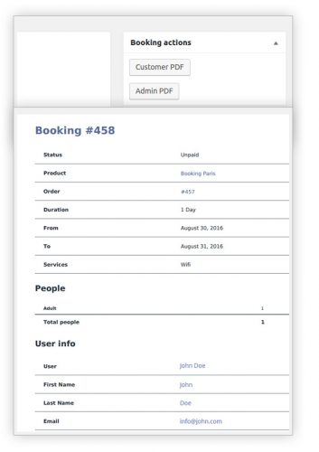 Export your bookings to csv files or print them to pdf files – Oz Robotics