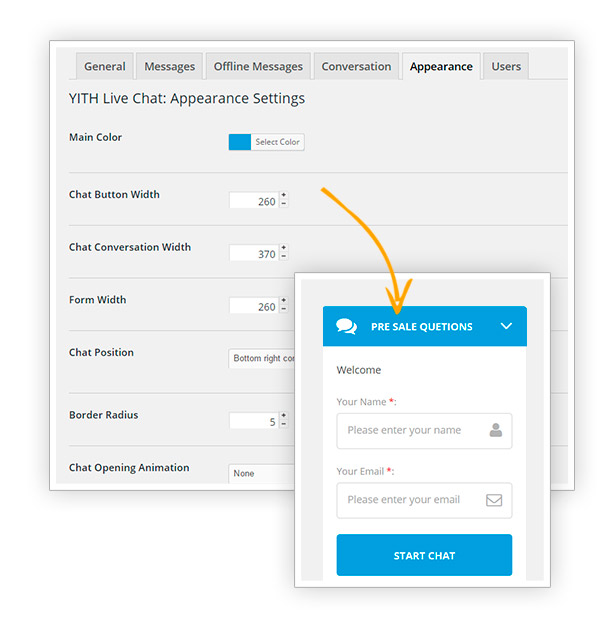 customize the interface choosing colors, size and position – Oz Robotics