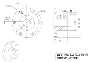 14mm Stainless Steel Key Hub – 18014 – Oz Robotics