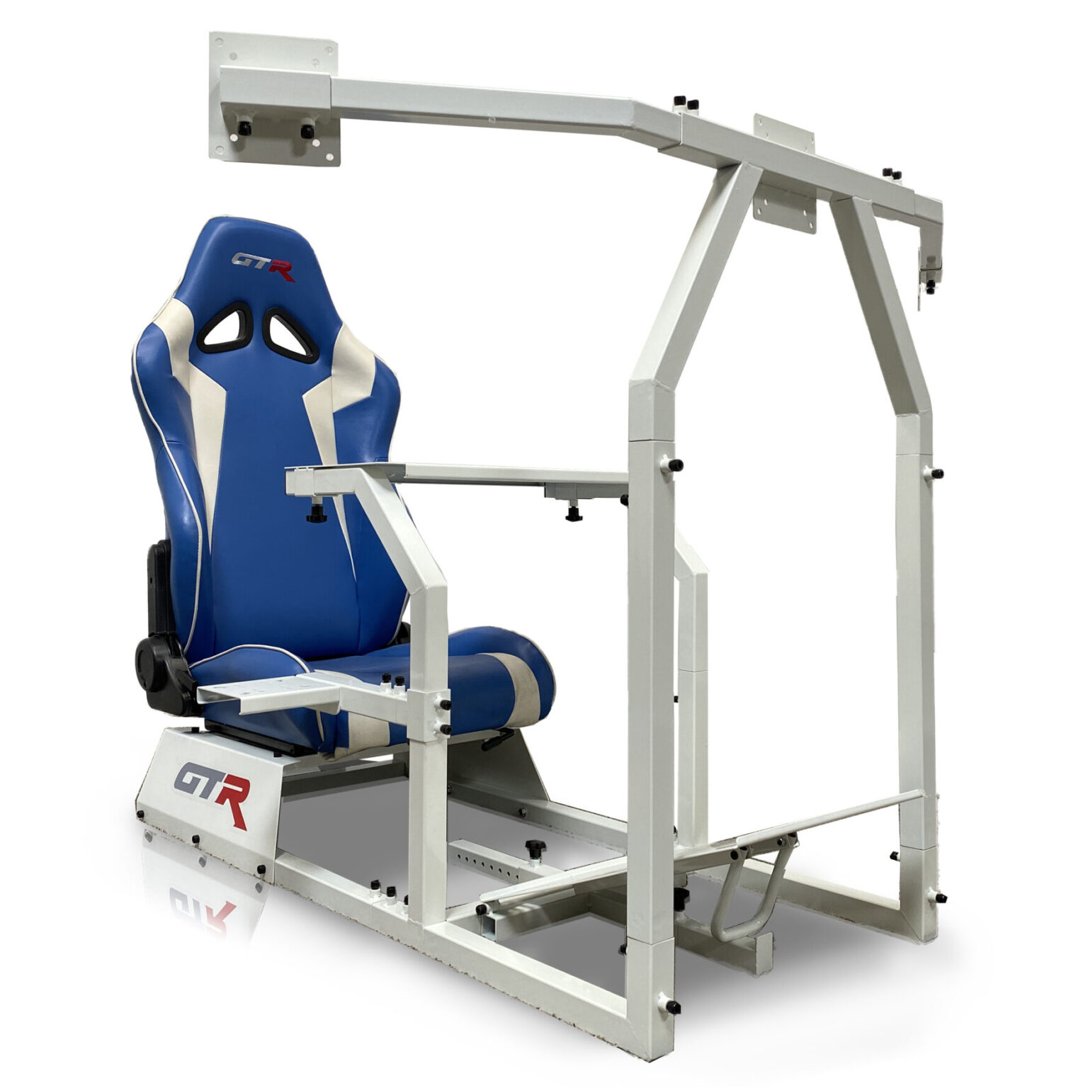 GTR Racing Simulator GTA-F Model Black Frame Triple Monitor Stand with ...