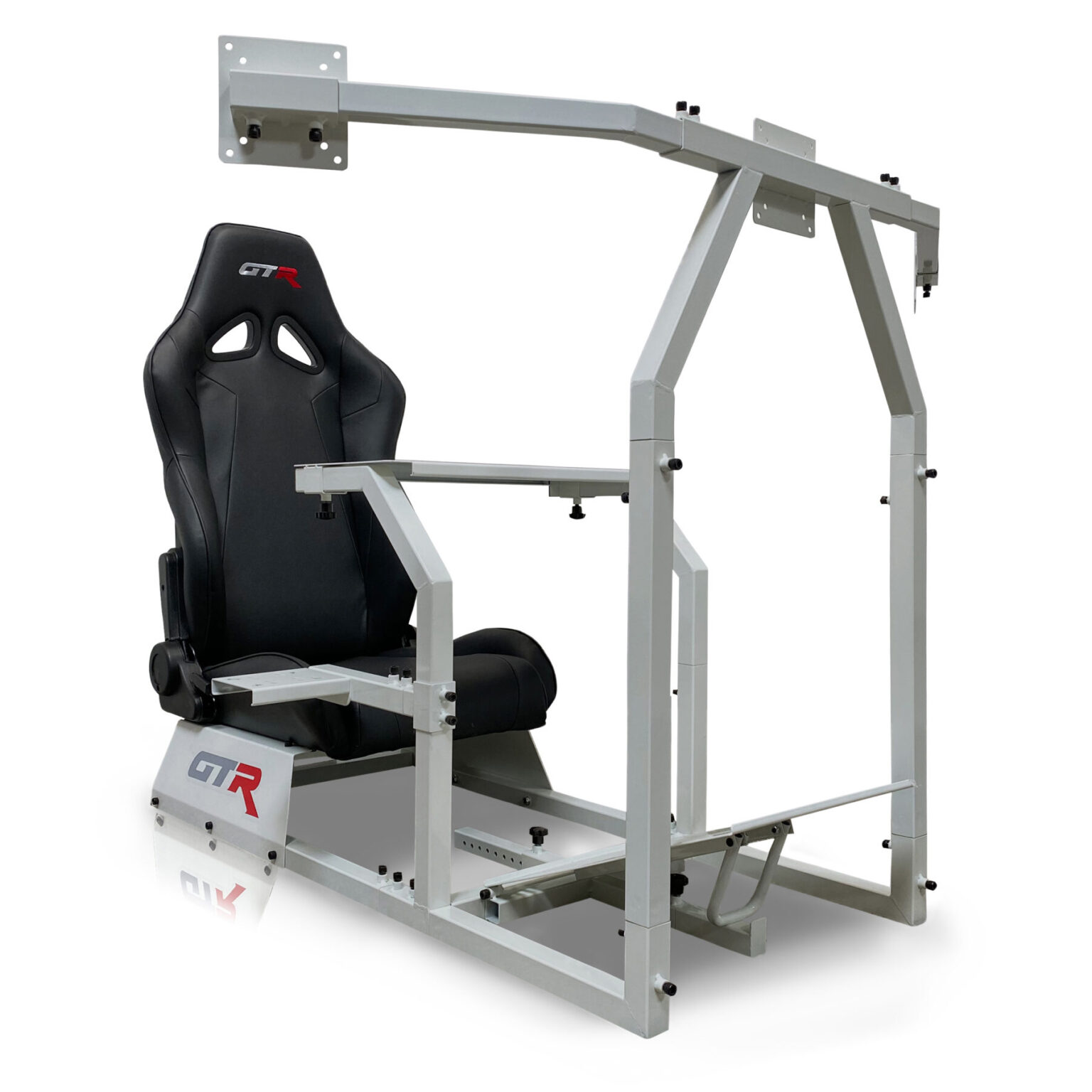 GTR Simulator GTSF Racing Seat Model Black Frame with Triple Monitor ...