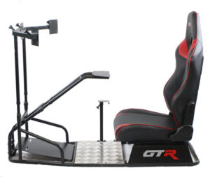 GTR Simulator GTSF Model Black Frame with Triple Monitor Mount Black ...