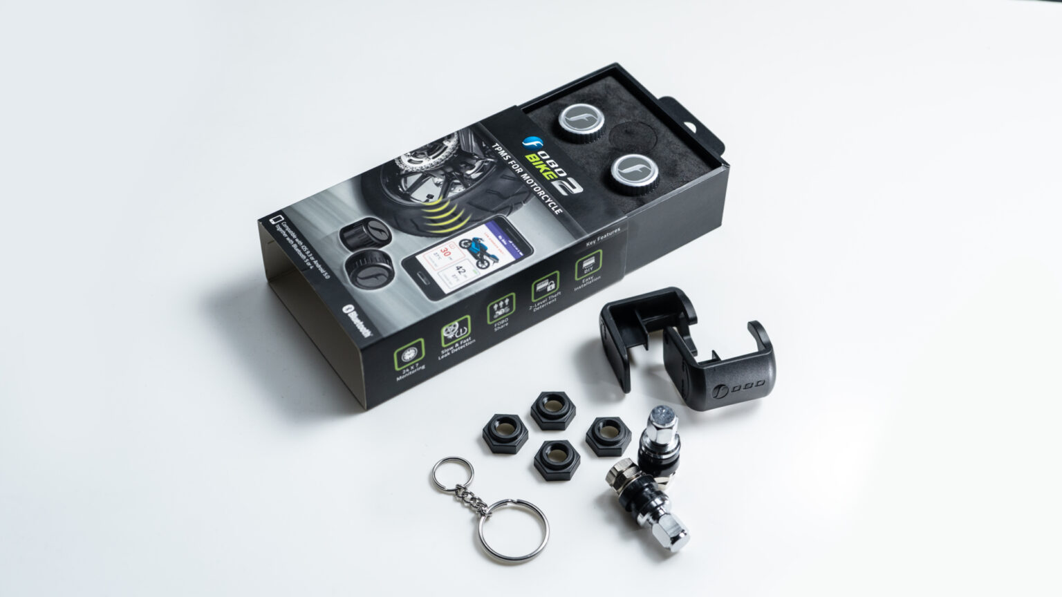 FOBO Bike 2 Tire Pressure Monitoring System – Silver – Oz Robotics