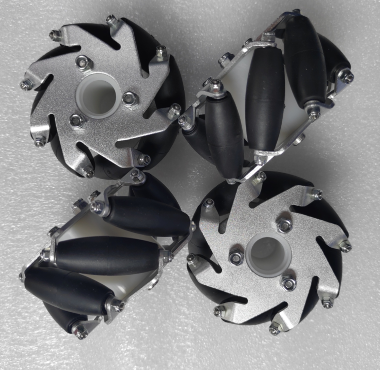 60mm Aluminum LEGO Compatible Mecanum Wheel Set (2 Left, 2 Right) Basic ...
