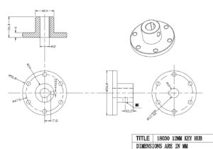 12mm Stainless Steel Key Hub – 18030 – Oz Robotics