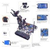 Raspberry PI 4B WiFi AI Robot Tank with Robotic Arm – Oz Robotics