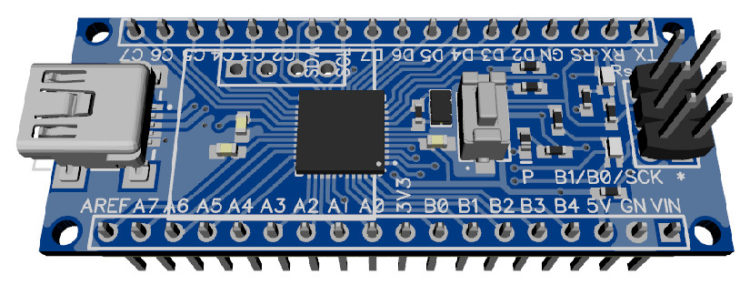 644 Narrow Atmega644 Arduino Compatible Board – Oz Robotics