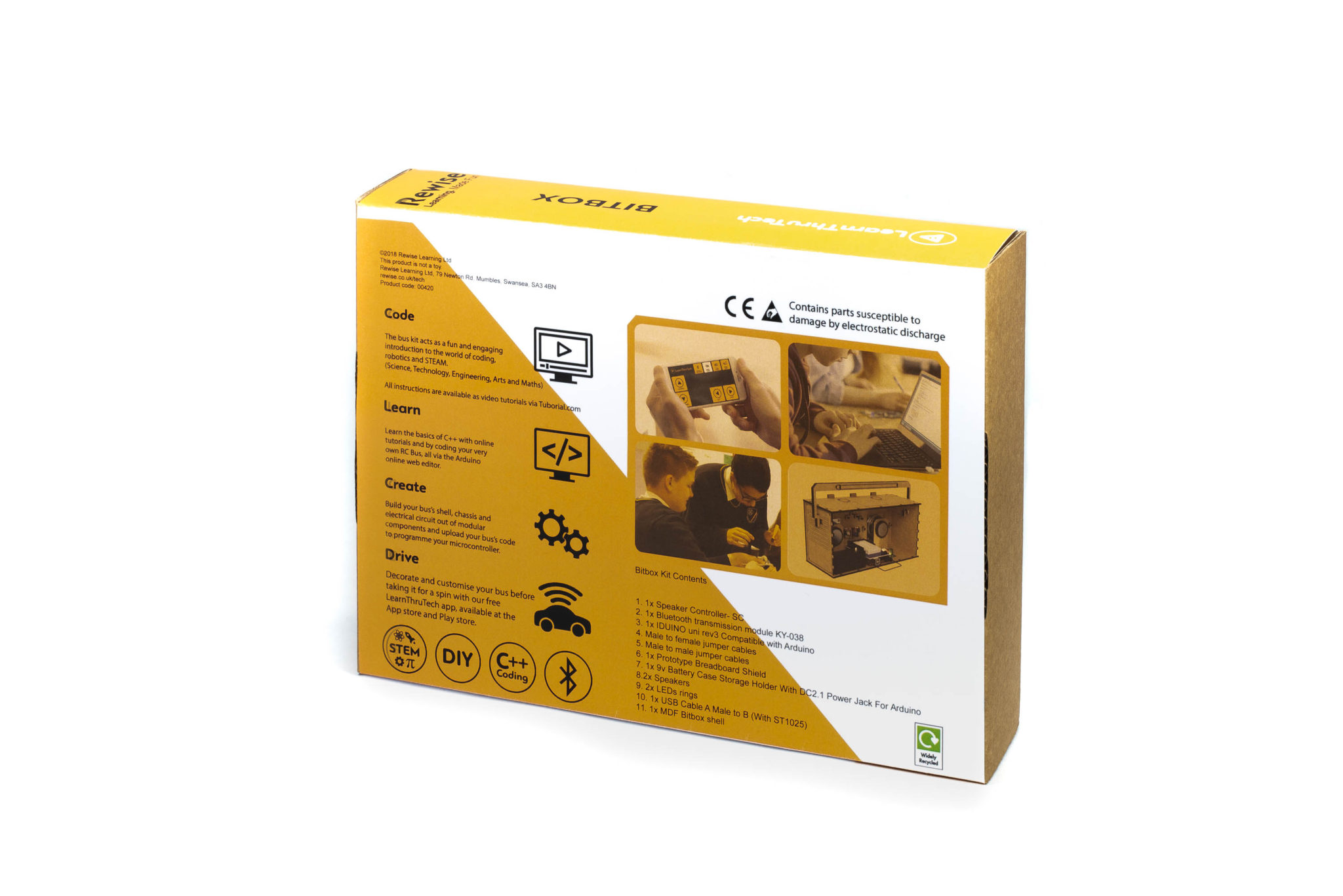 LearnThruTech Bluetooth Speaker Boombox Bitbox STEM Kit – Oz Robotics