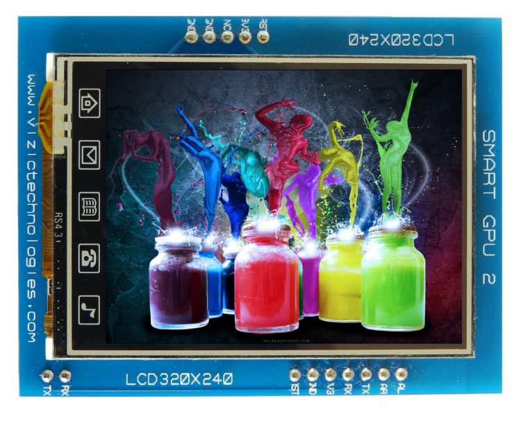 SmartGPU 2 – Embedded Graphics, Touch and Audio Processor with 2.4″ LCD320X240 – Oz Robotics