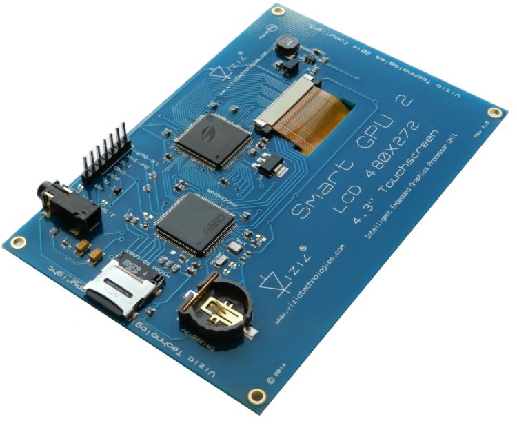 SmartGPU 2 – Embedded Graphics, Touch and Audio Processor with 4.3″ LCD480X272 – Oz Robotics