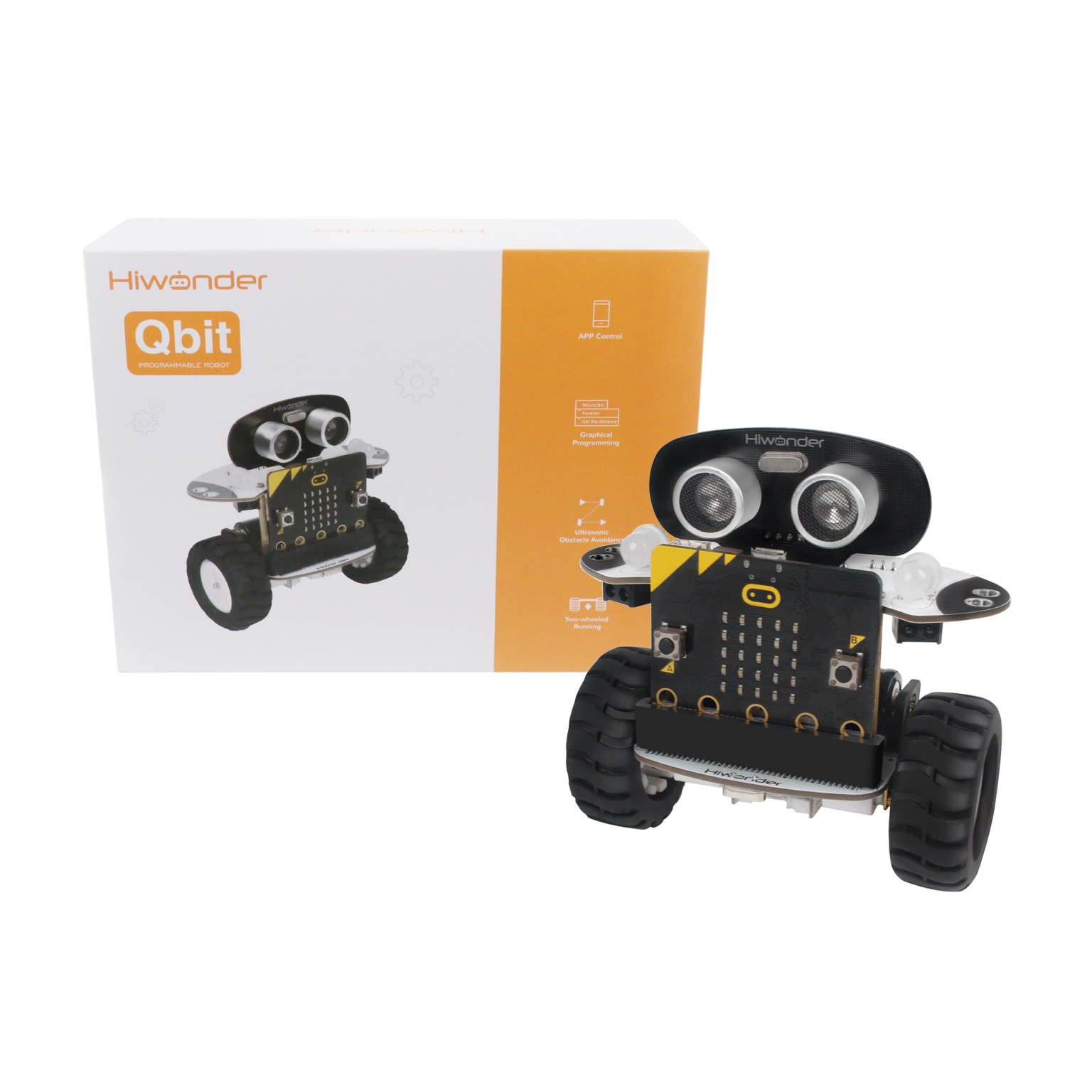 Qbit Two Wheel Self-balancing Robot Kit Powered by Micro:bit Compatible ...