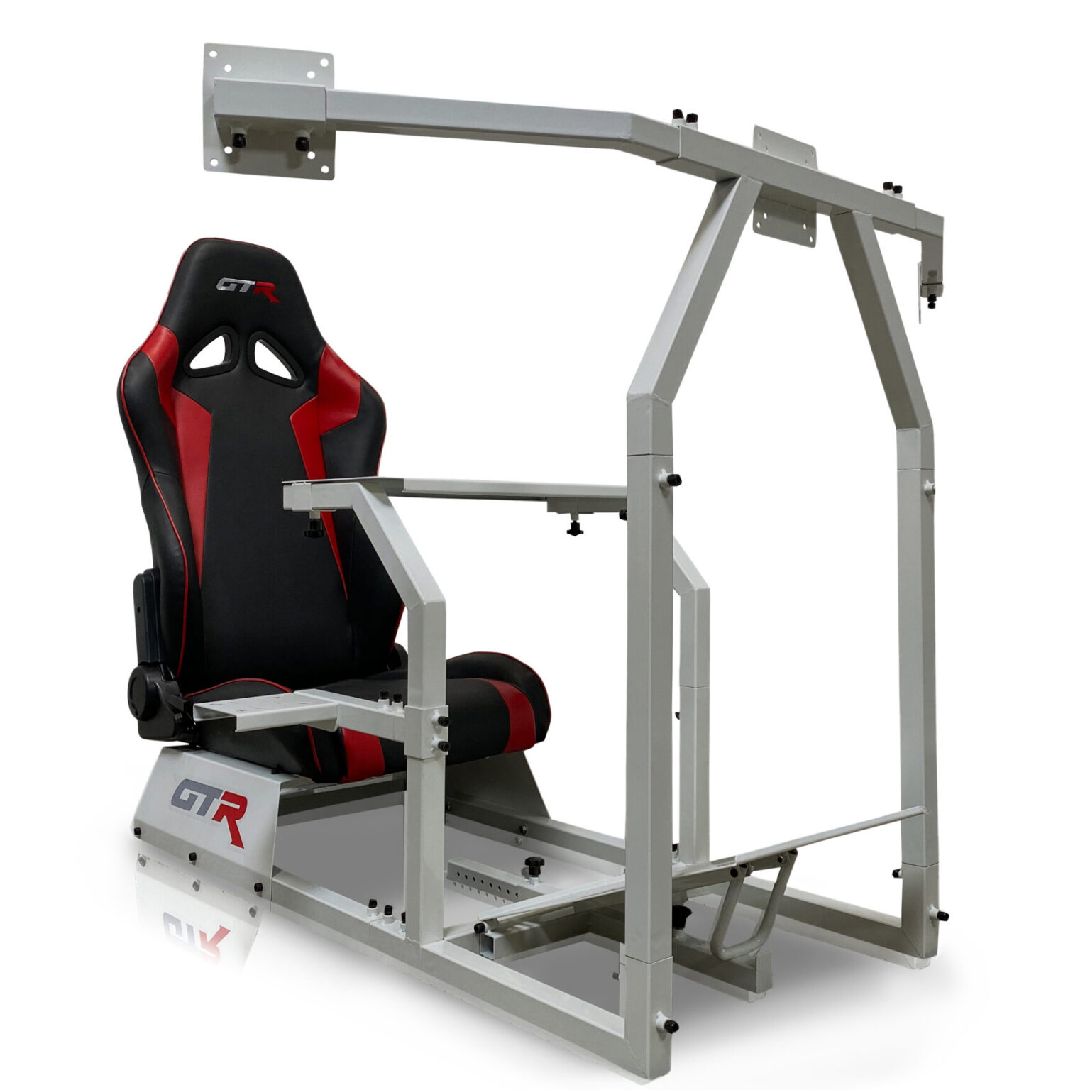 GTR Simulator GTA-F Model Silver Frame Triple Monitor Stand with ...