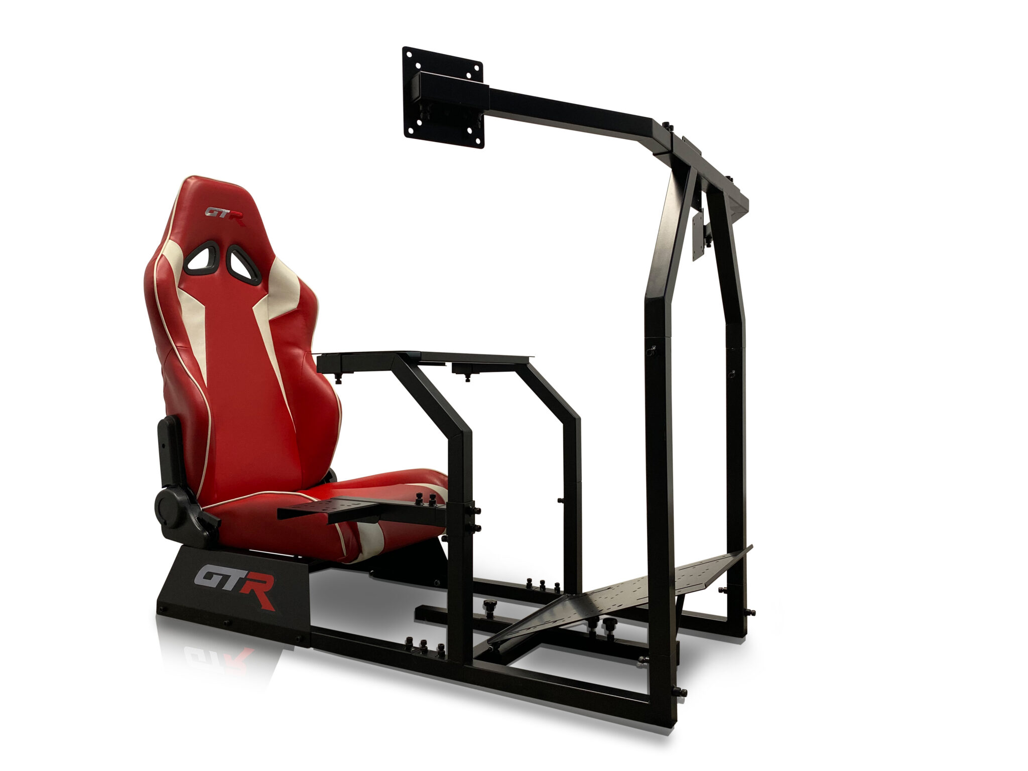 GTR Racing Simulator GTA-F Model Black Frame Triple Monitor Stand with ...