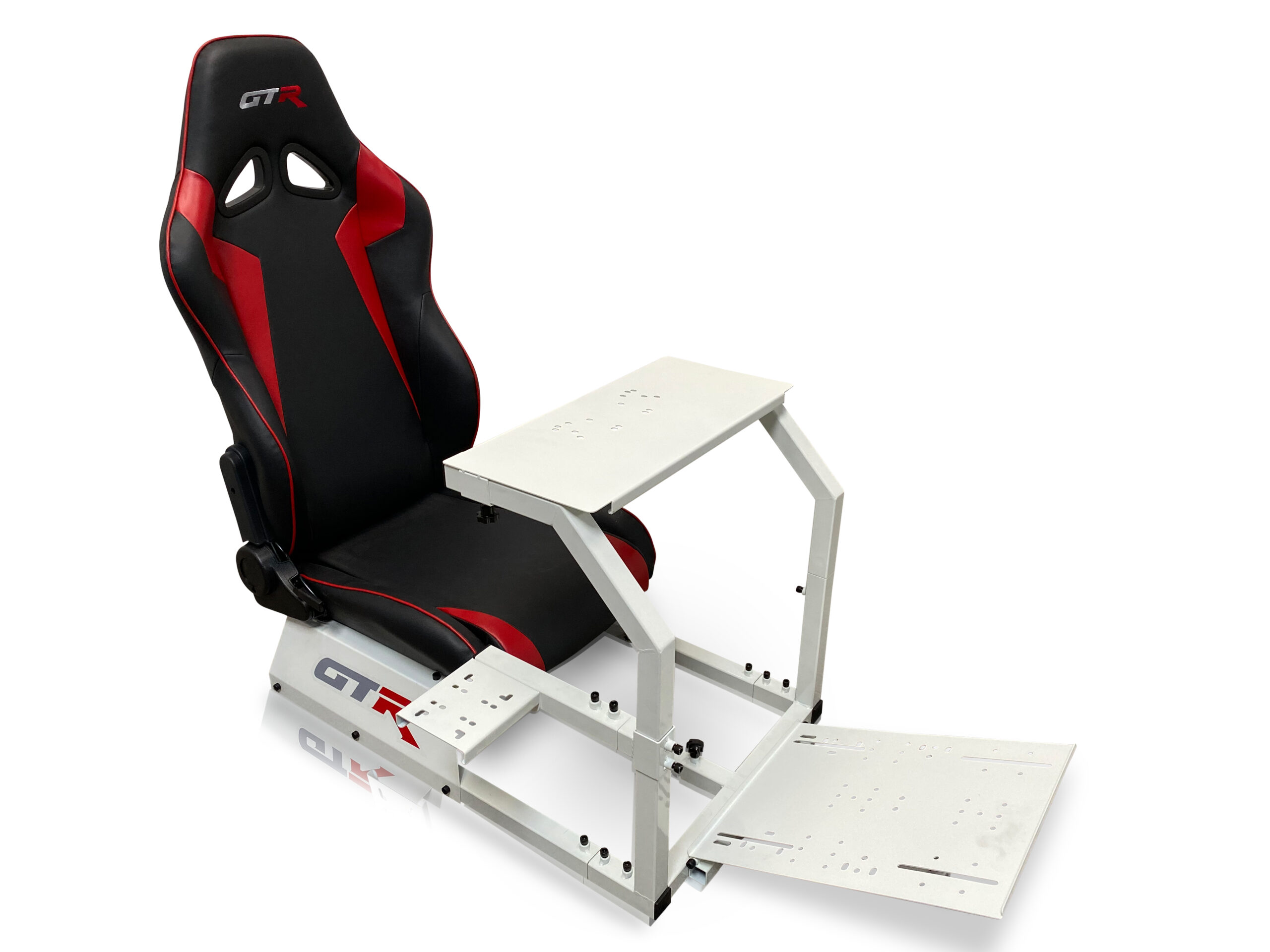GTR Simulator GTA Model White Frame with Black and Red Real Racing Seat ...