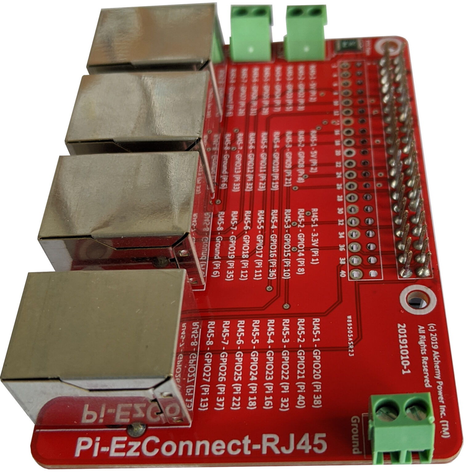 Pi-EzConnect-RJ45 – Connect Pi Pins Using RJ45 Cables – Oz Robotics