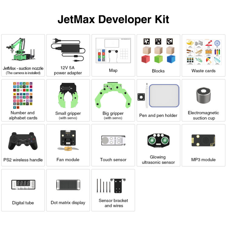 Hiwonder JetMax JETSON NANO Robot Arm with ROS Open Source Vision ...