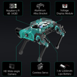 Hiwonder PuppyPi Quadruped Robot Dog with AI Vision Powered by ...