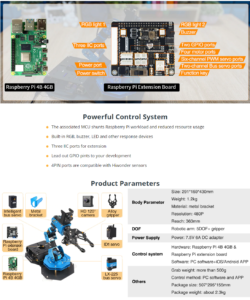 Hiwonder ArmPi FPV AI Vision Raspberry Pi ROS Robotic Arm Advanced Kit ...