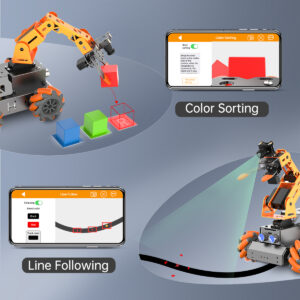 Hiwonder MasterPi Vision Robot Arm with Mecanum Wheels Car Powered by ...