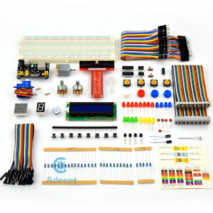 Adeept Super Starter Kit for Raspberry Pi 3, 2 Model B/B+, LCD1602, Servo, Motor, C and Python ...