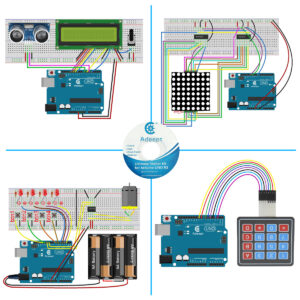 Adeept Ultimate Starter Kit for Arduino UNO R3, Servo Motor, Relay, Processing and C Code – Oz ...