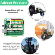 Adeept Raspberry Pi Motor HAT Kit, Smart Robot Car Driver Support ...