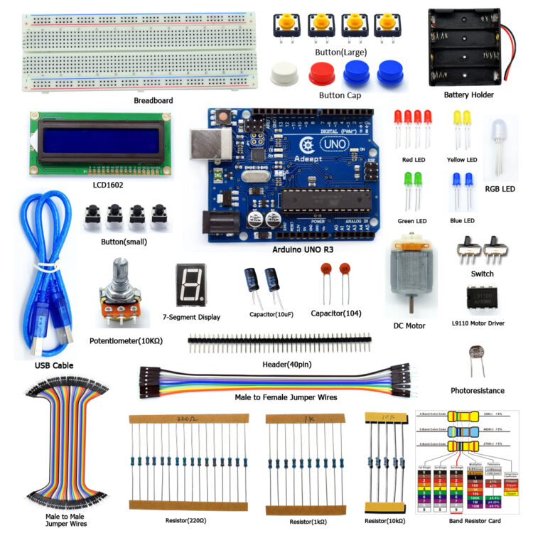 Arduino Starter Kit for Arduino UNO – Oz Robotics