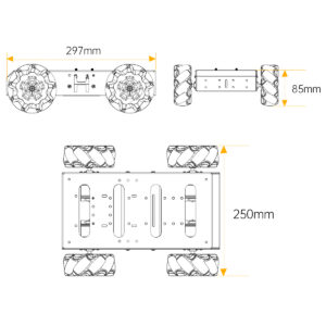 Hiwonder Metal 4WD Vehicle Chassis for Arduino/Raspberry Pi/ROS Robot ...