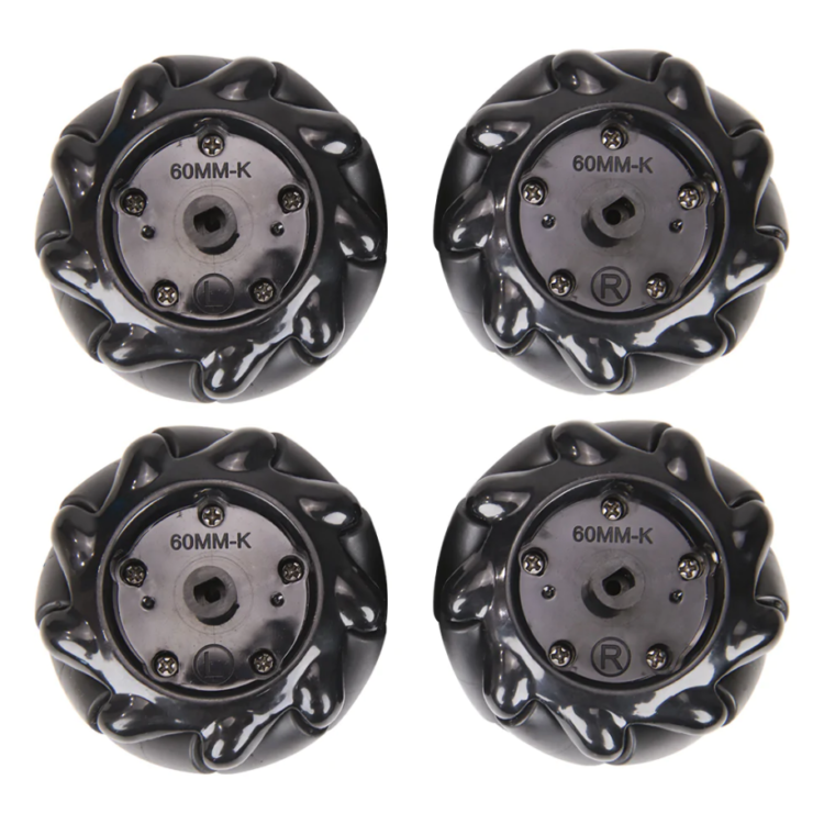 Omnidirectional Mecanum Wheel with 60mm High Hardness Plastic for Robot ...