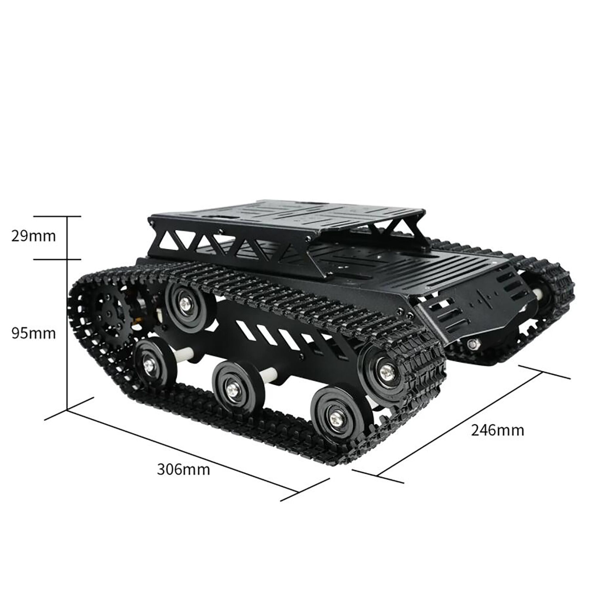 Hiwonder Tank Car Chassis Kit Shock Absorbing Robot with 2WD Motors for ...