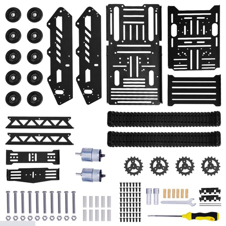 Hiwonder Tank Car Chassis Kit Shock Absorbing Robot with 2WD Motors for ...