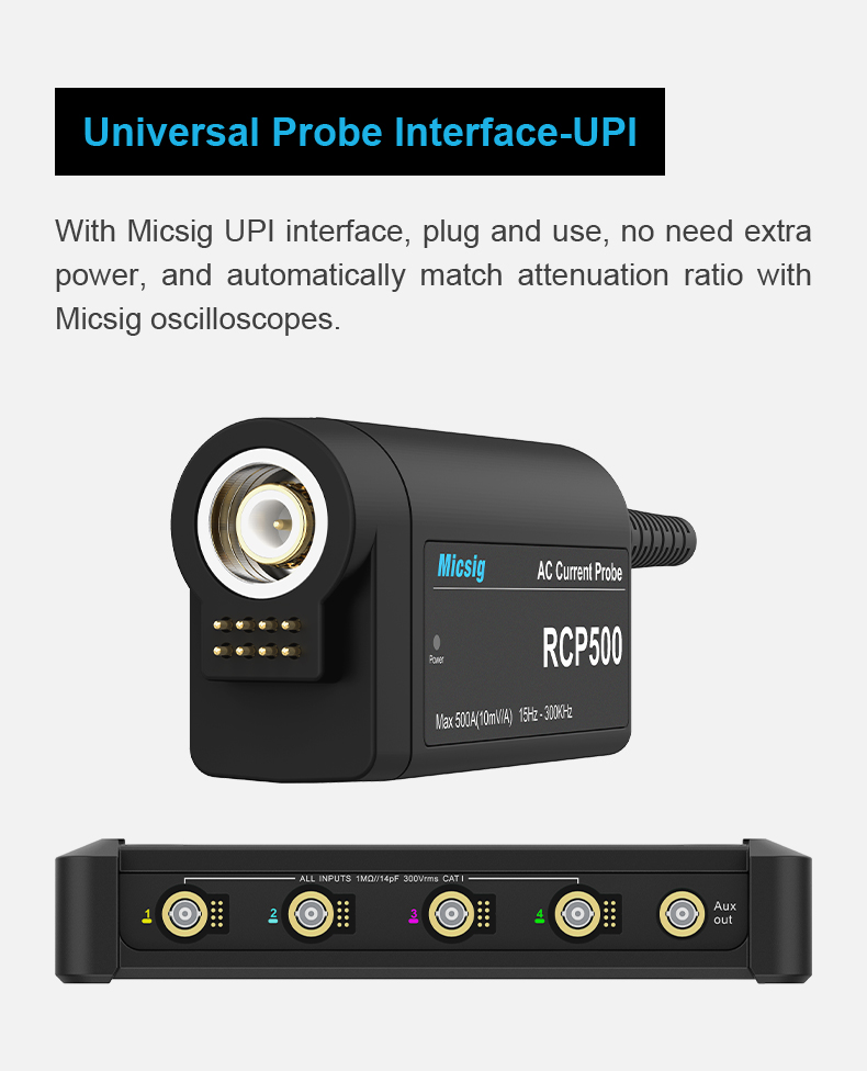 Micsig Rogowski AC Current Probe RCP500 200mApk-500Apk – Oz Robotics