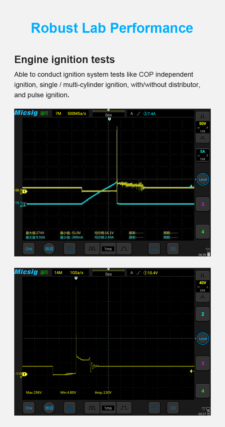 Micsig Automotive Oscilloscope SATO1004 100MHz Digital Handheld ...