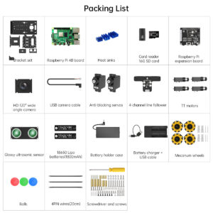 Hiwonder TurboPi Mecanum Wheels Robot Car Kit with Camera for Raspberry ...