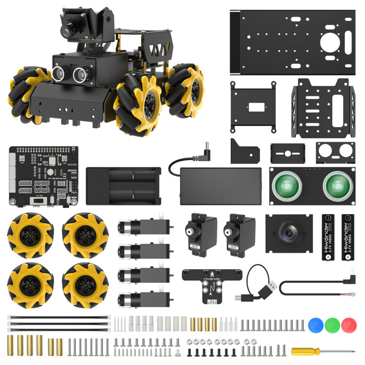 Hiwonder TurboPi Entry-Level Mecanum Wheels Robot Car Kit for Raspberry ...