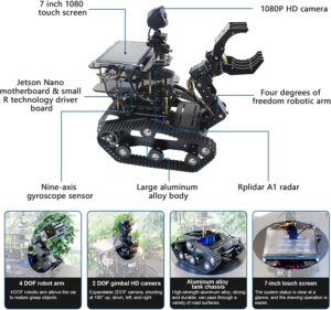 AI Robotic Crawler with Arm – Oz Robotics