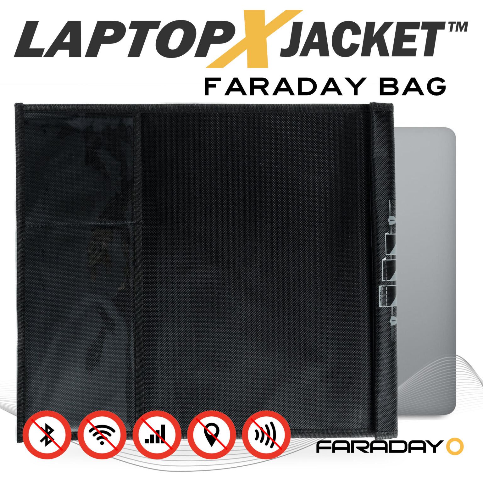 Forensic Faraday Anti Tracking Laptop Bag 14 inches x 16 inches Luggage ...