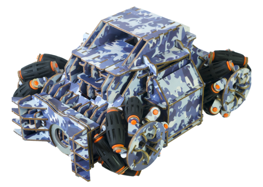 Woodmaster 3D Wooden Puzzles RC Soccer Chariot – Navy Color – Oz Robotics