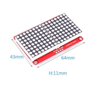 LED Dot-Matrix Display Module Lattice Screen DC 3.3V 5V HT16K33 Driver ...