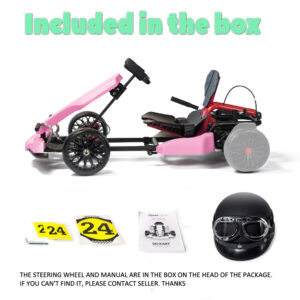 Hoverboard Pedal Go Kart Kit – Pink – Oz Robotics