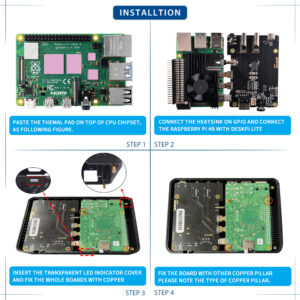 DeskPi Lite M.2 Case With M.2 SATA SSD Expansion Board for Raspberry Pi ...