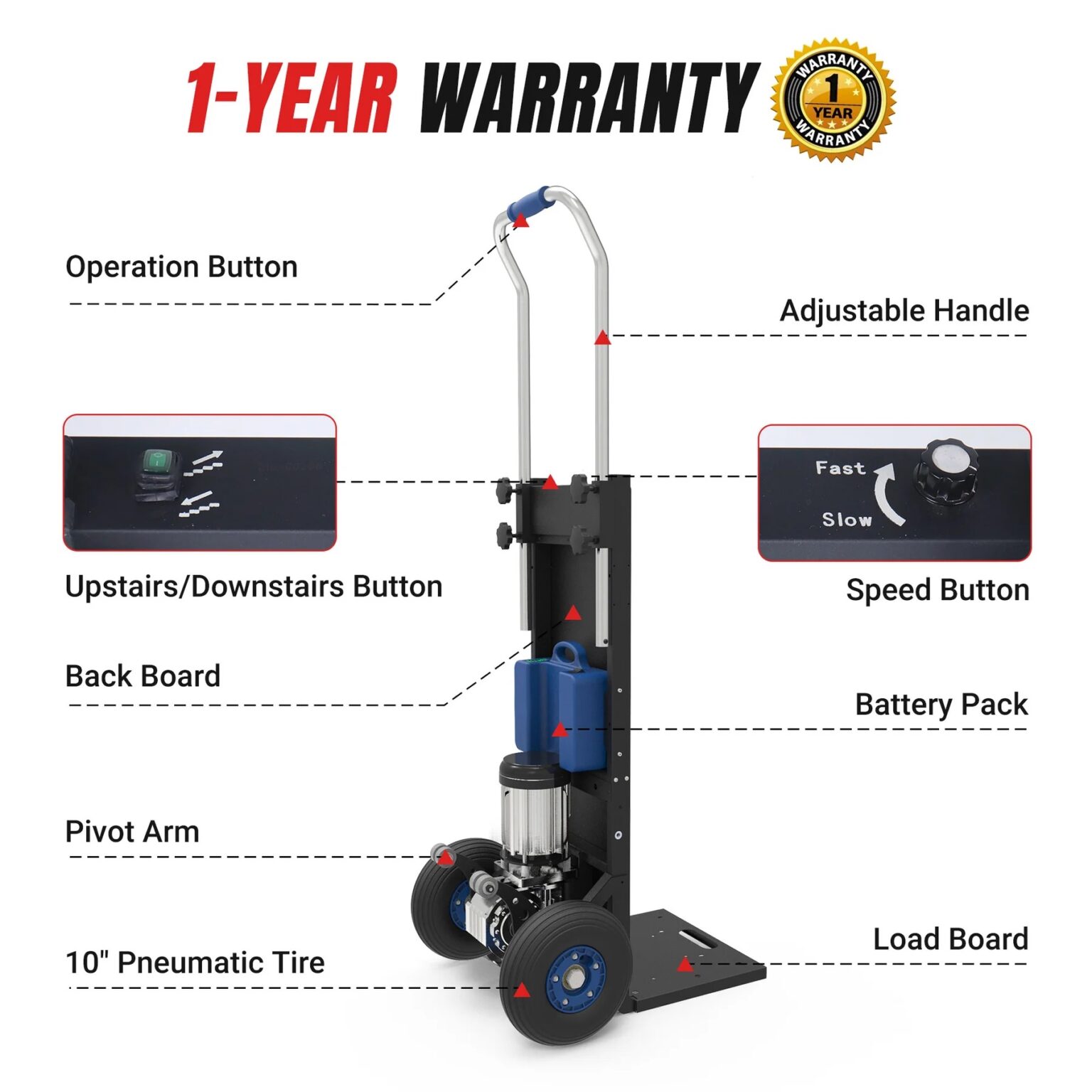 Electric Stair Climbing Hand Truck – ZW4250 – Oz Robotics