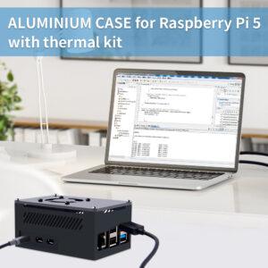 52Pi Aluminum Case Black Brick Enclosure With Cooling Fan Heatsink for ...