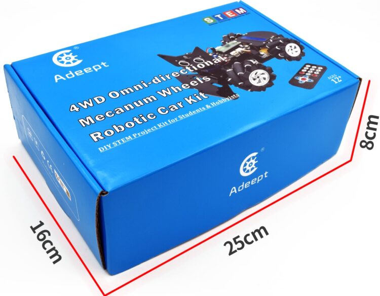 Adeept 4WD Omni-Directional Mecanum Wheels Robotic Car Kit for ESP32-S3 ...